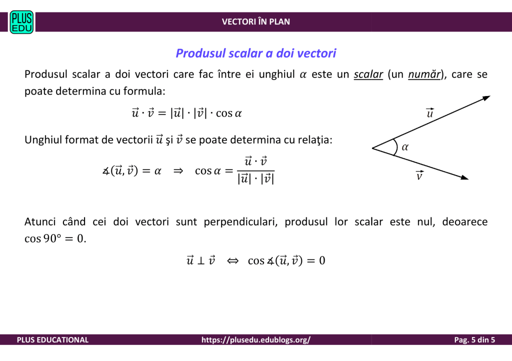 Vectori în plan – Plus Educational